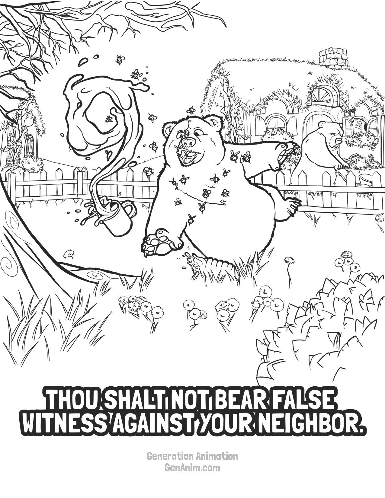 thou shalt not lie coloring pages