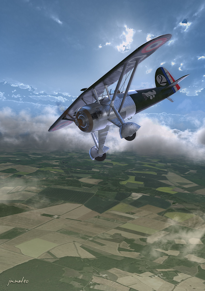 ArtStation - A small 1930s fighter aircraft : the Morane-Saulnier 225