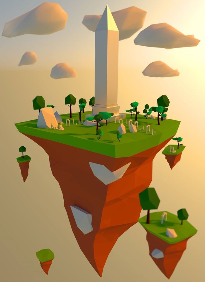 ArtStation - Floating island of the obelisk