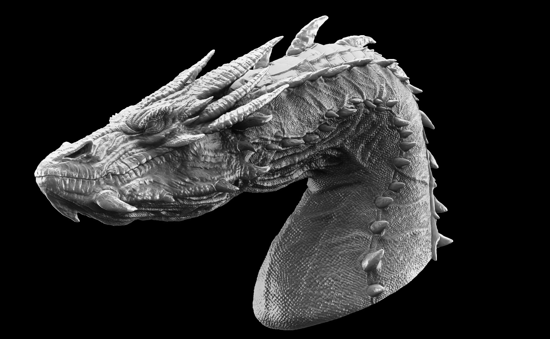smaug head side view
