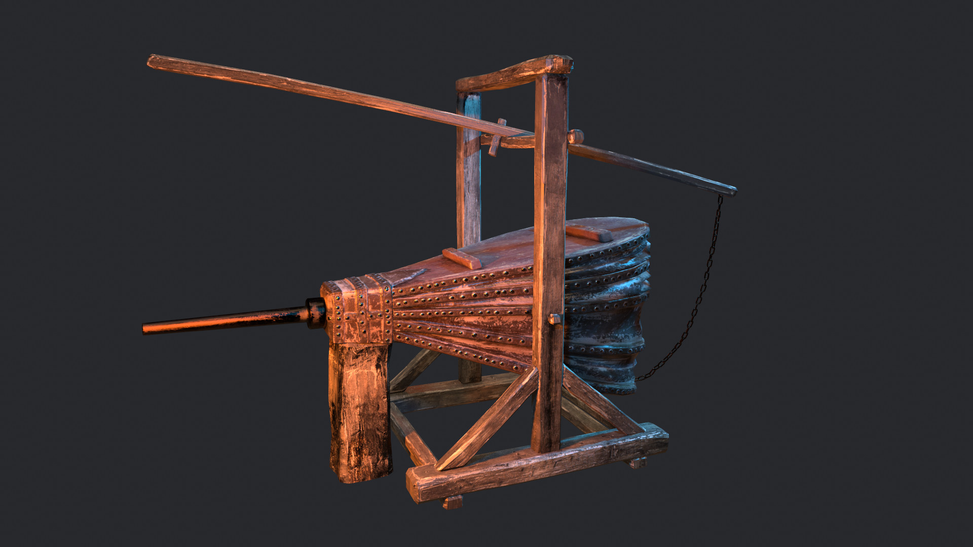 Natiq Aghayev - Medieval Bellows. Model and PBR materials