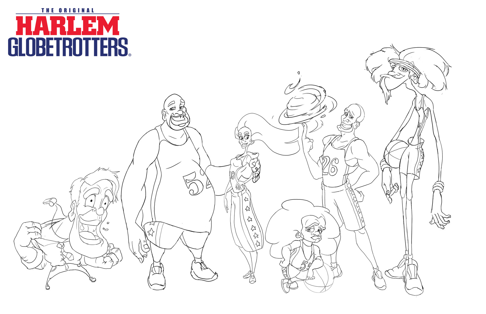 harlem globetrotters coloring pages