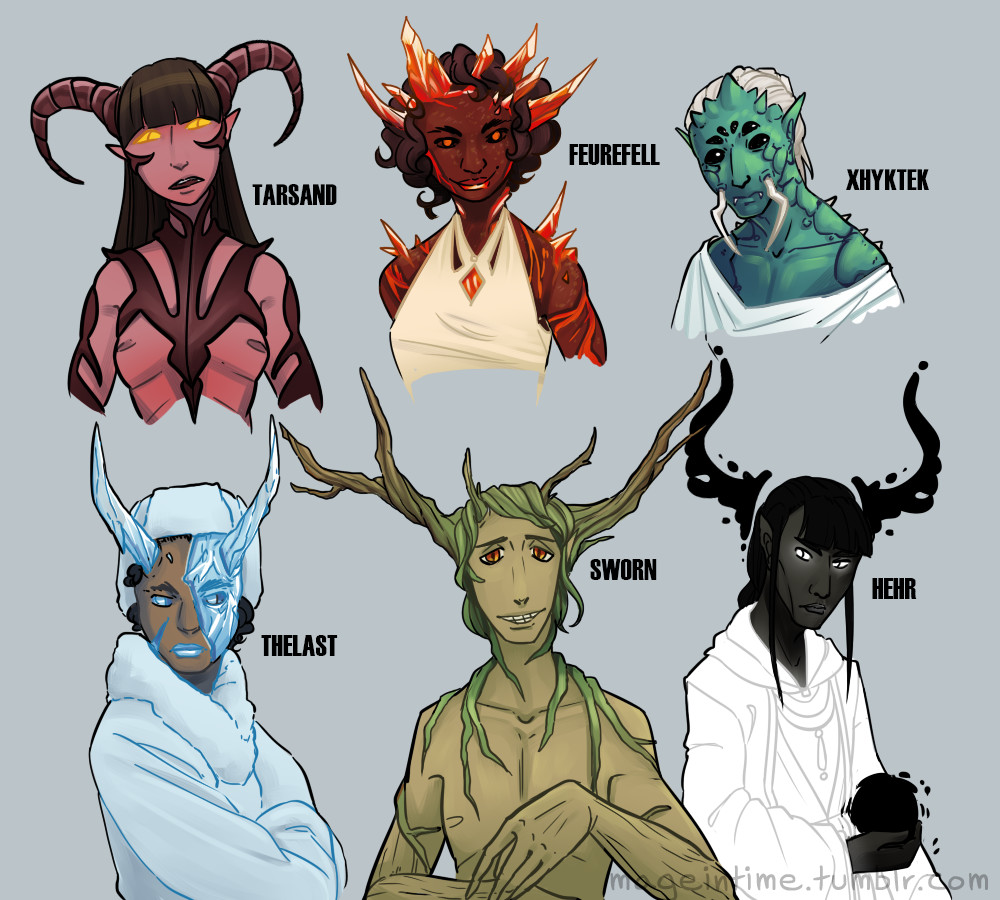 ArtStation - Alternate Tiefling Designs (The Raised Sea)