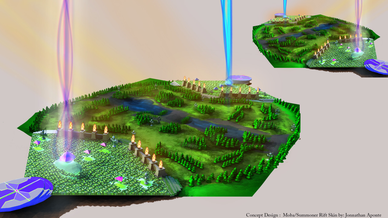 ArtStation - Summoner Rift- Concept Art-3D/2D