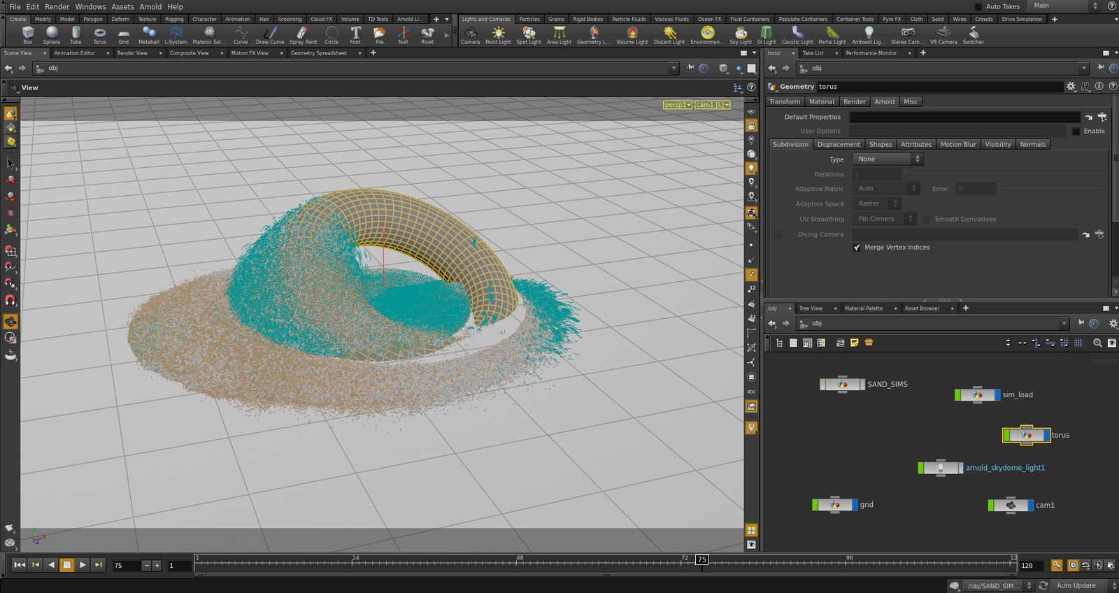 Eugenio Herrera FXTD - Sand test 01 - Houdini FX