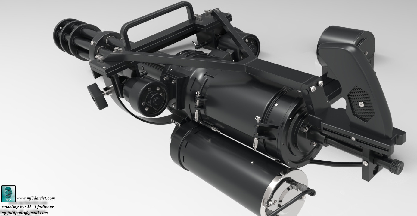 ArtStation - Modeling : Minigun