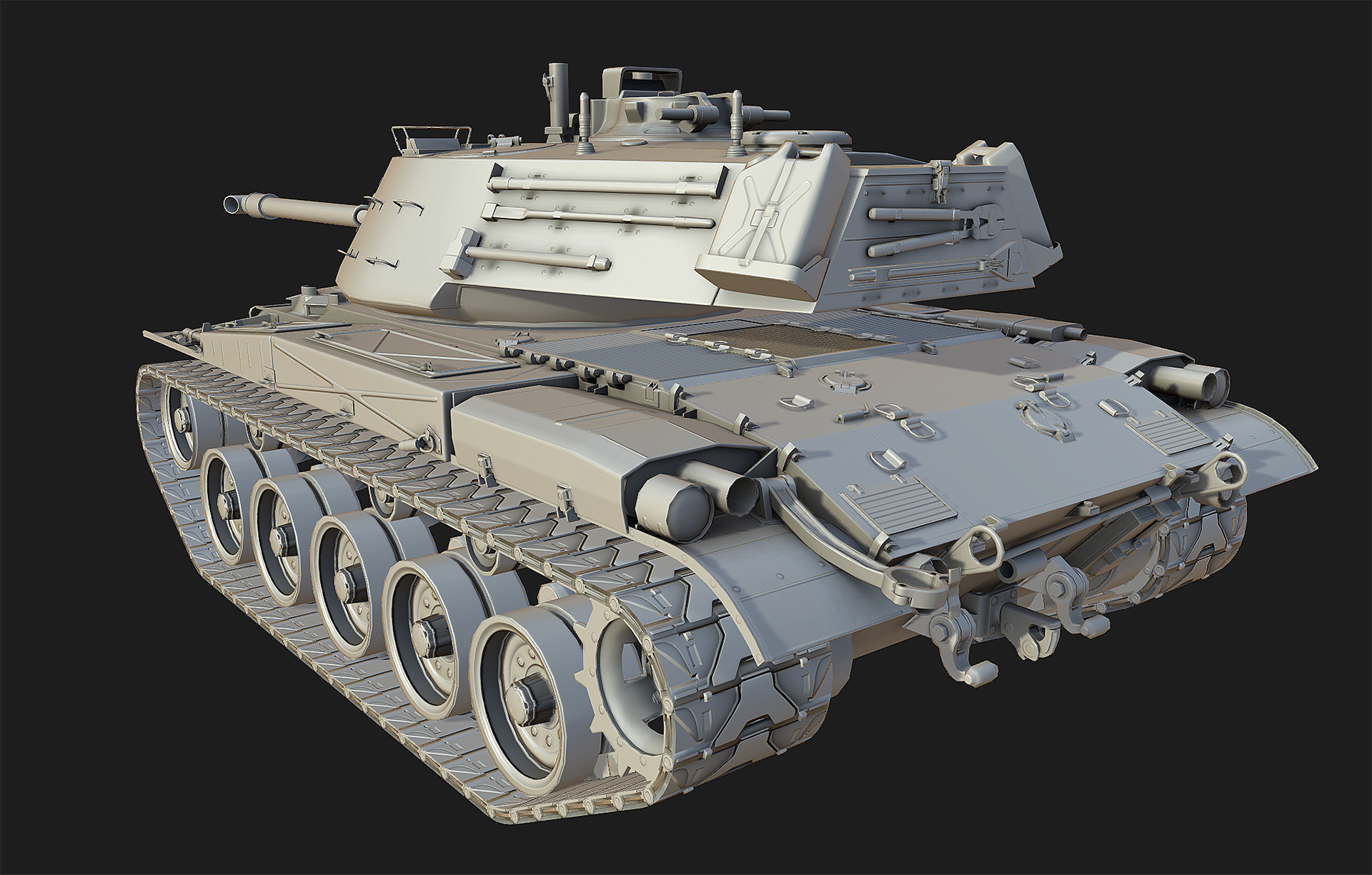Jason Lewis - M41 Walker Bulldog Light Tank - Low Poly