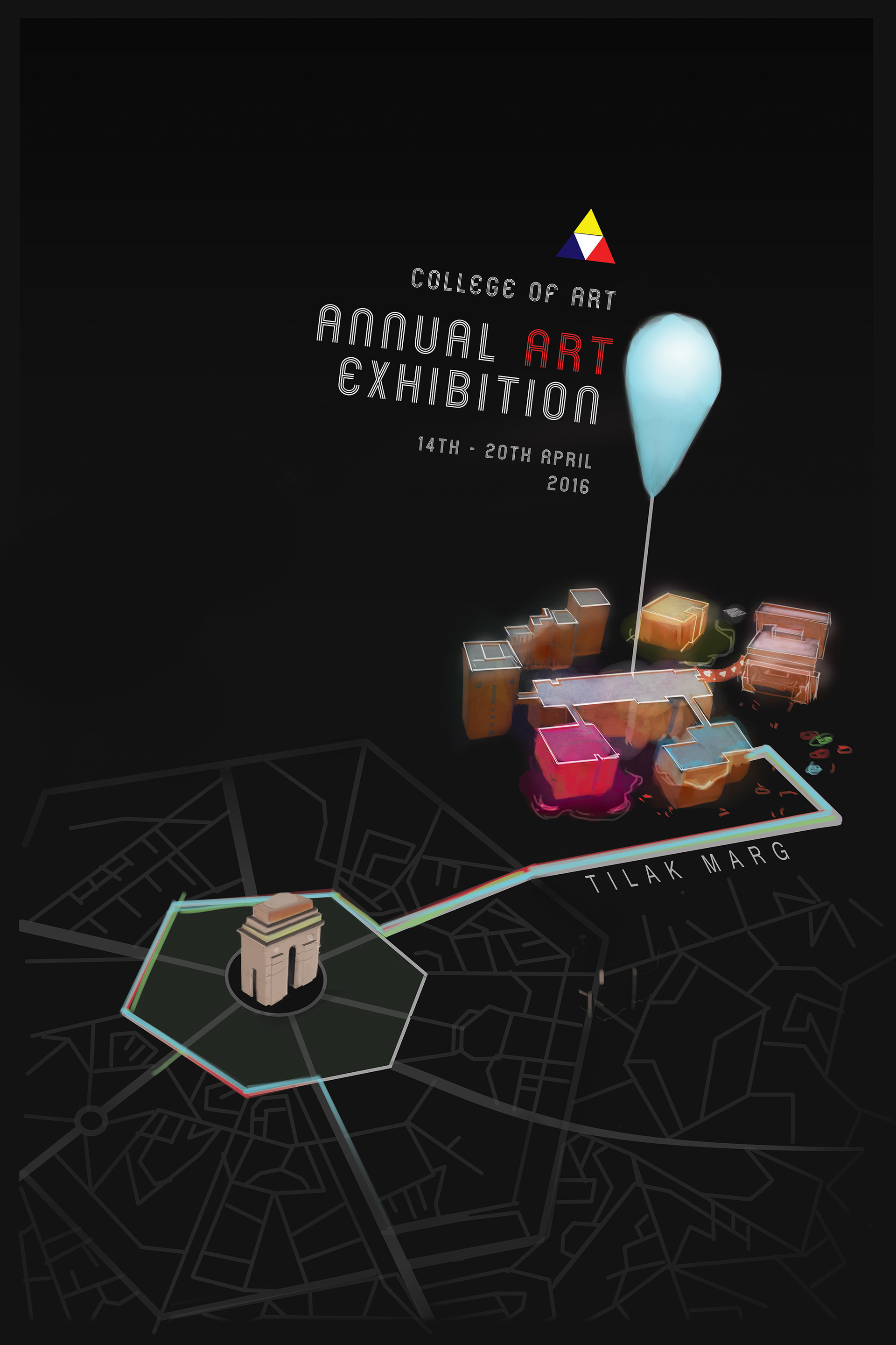 ArtStation - Poster for college's annual exhibition - 2016