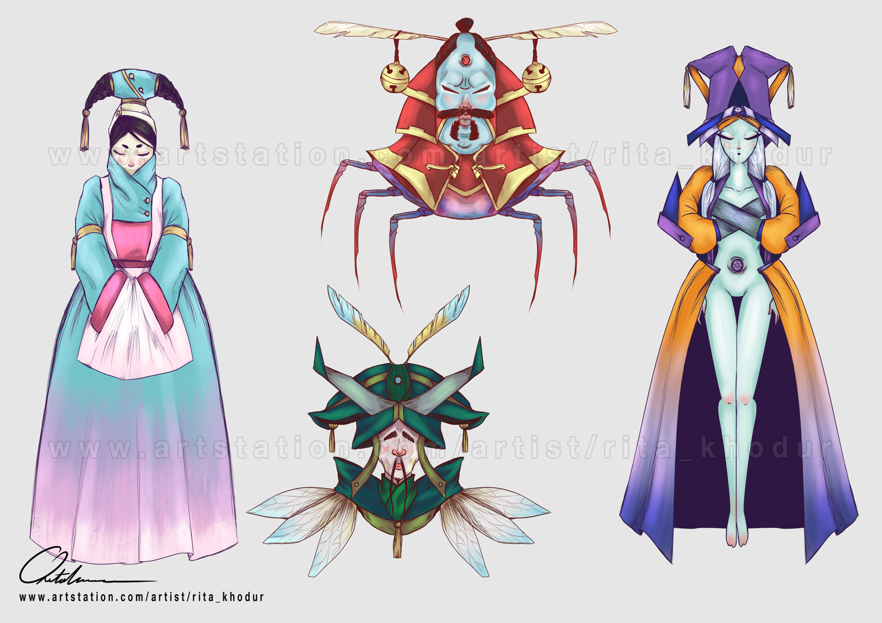 ArtStation - Asain inspired characters