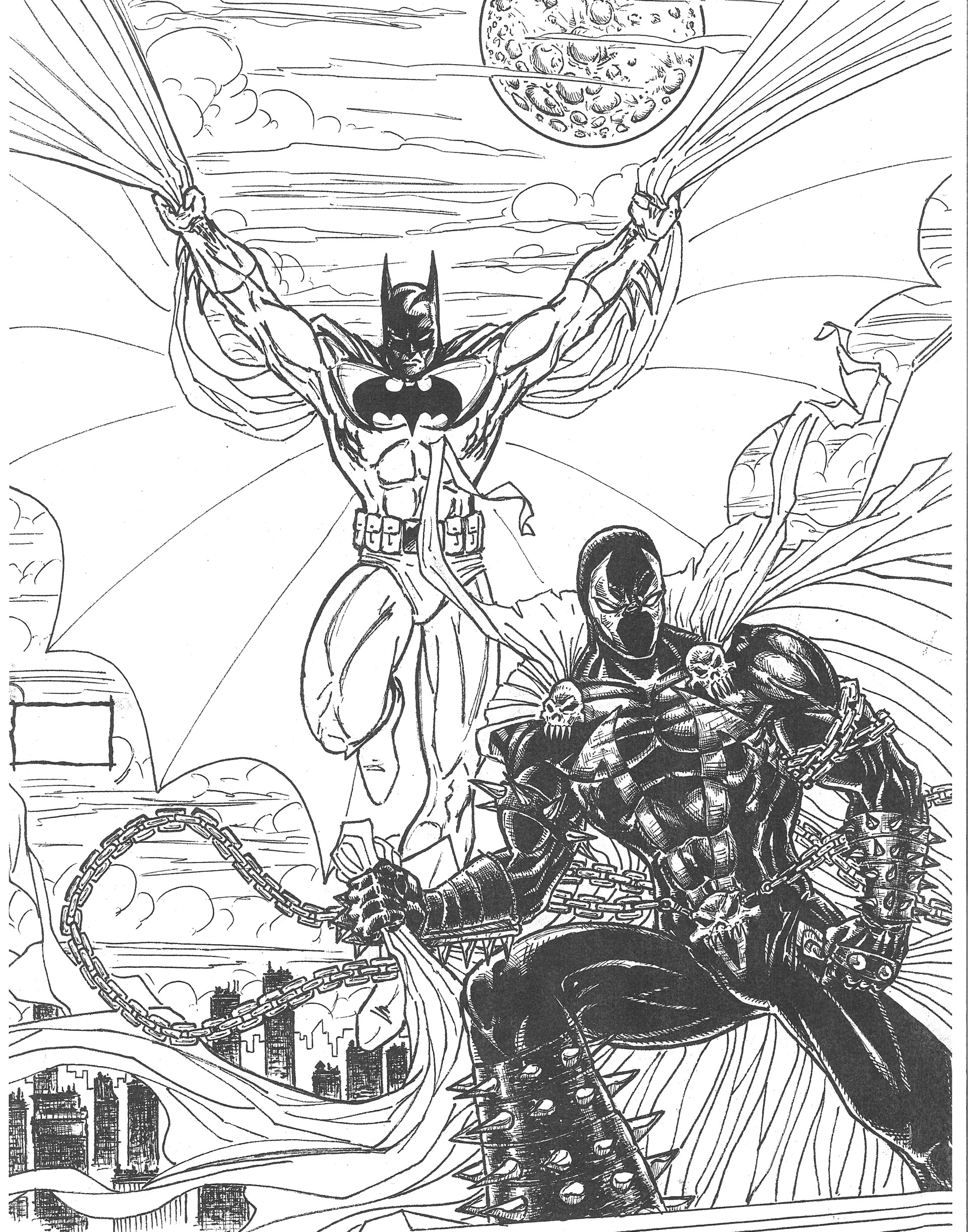 spawn coloring pages