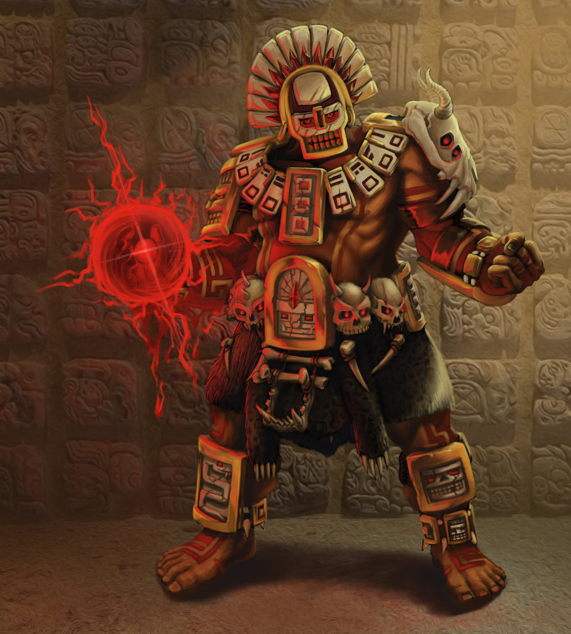 ArtStation - Stone King and his blood magic