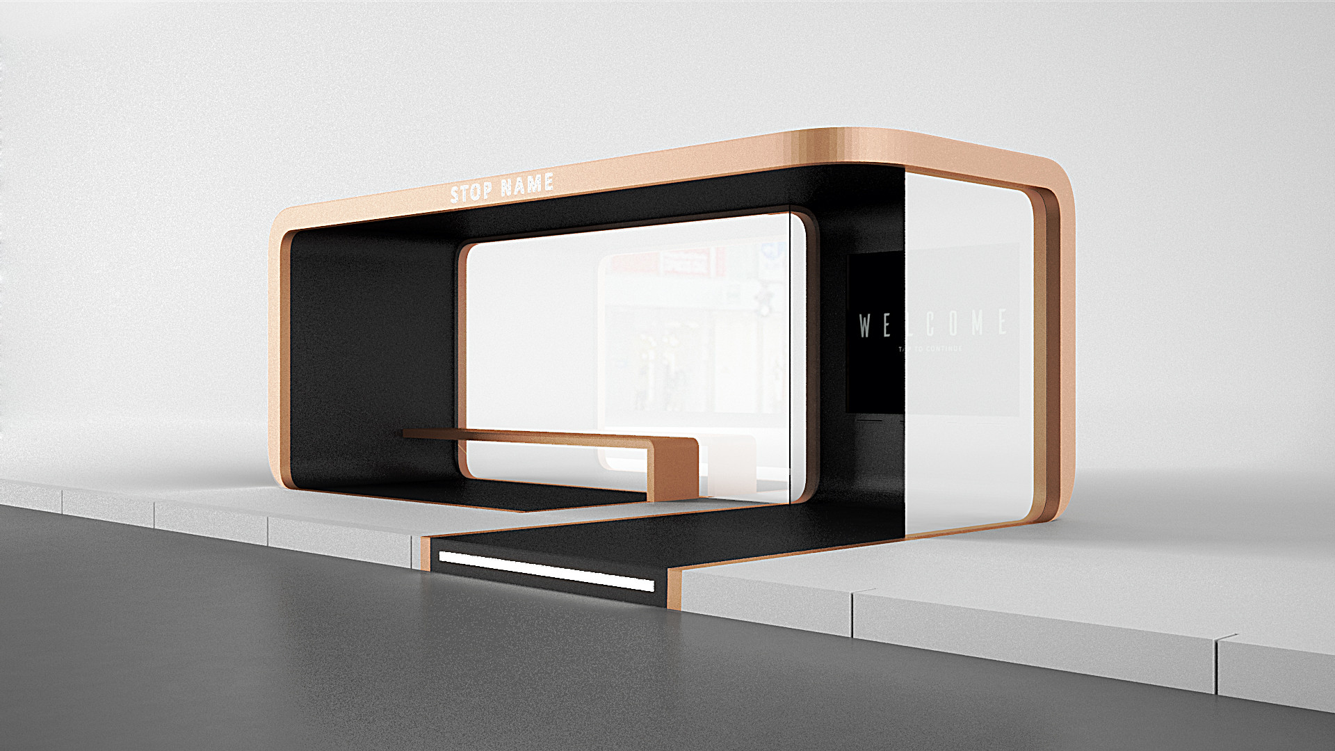 futuristic bus stop design