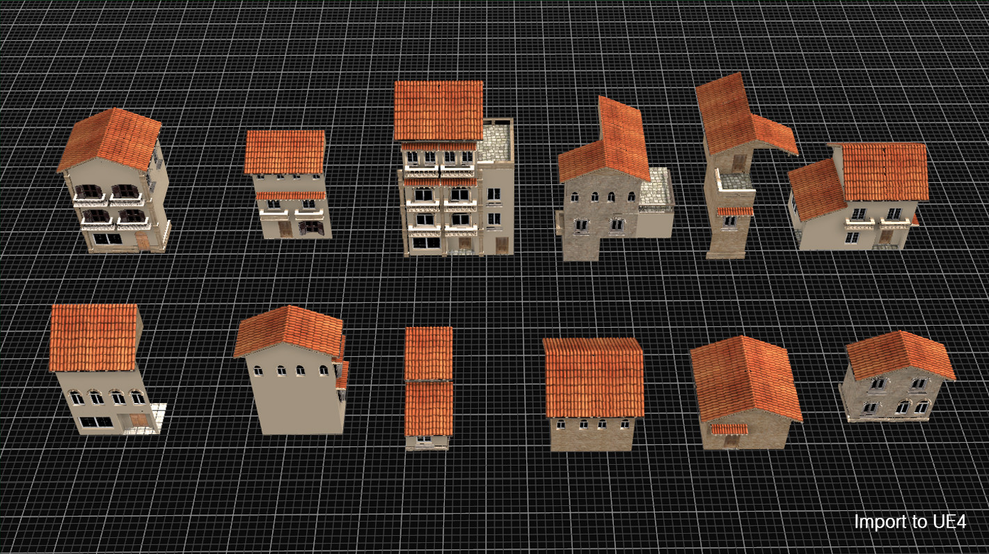 Handi Deputra - UE4 Environment - Italian Modular Assets