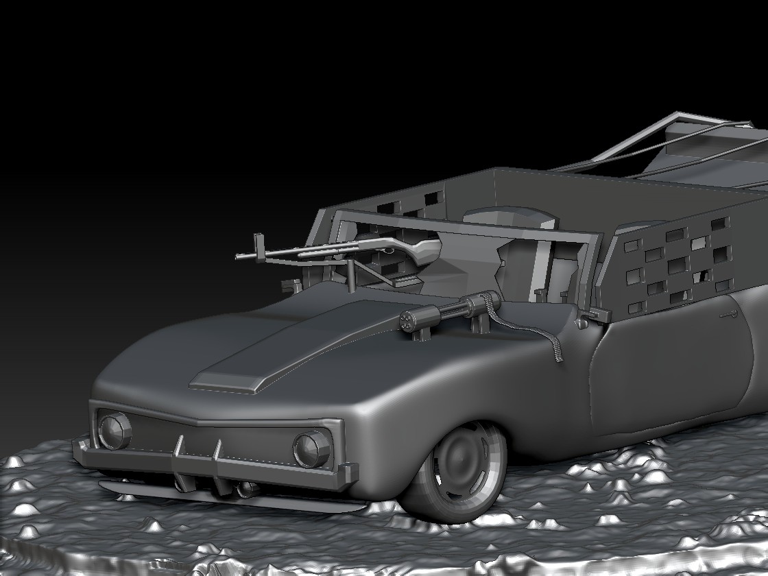 ArtStation - 1969 Chevy Camaro Mad Max Style