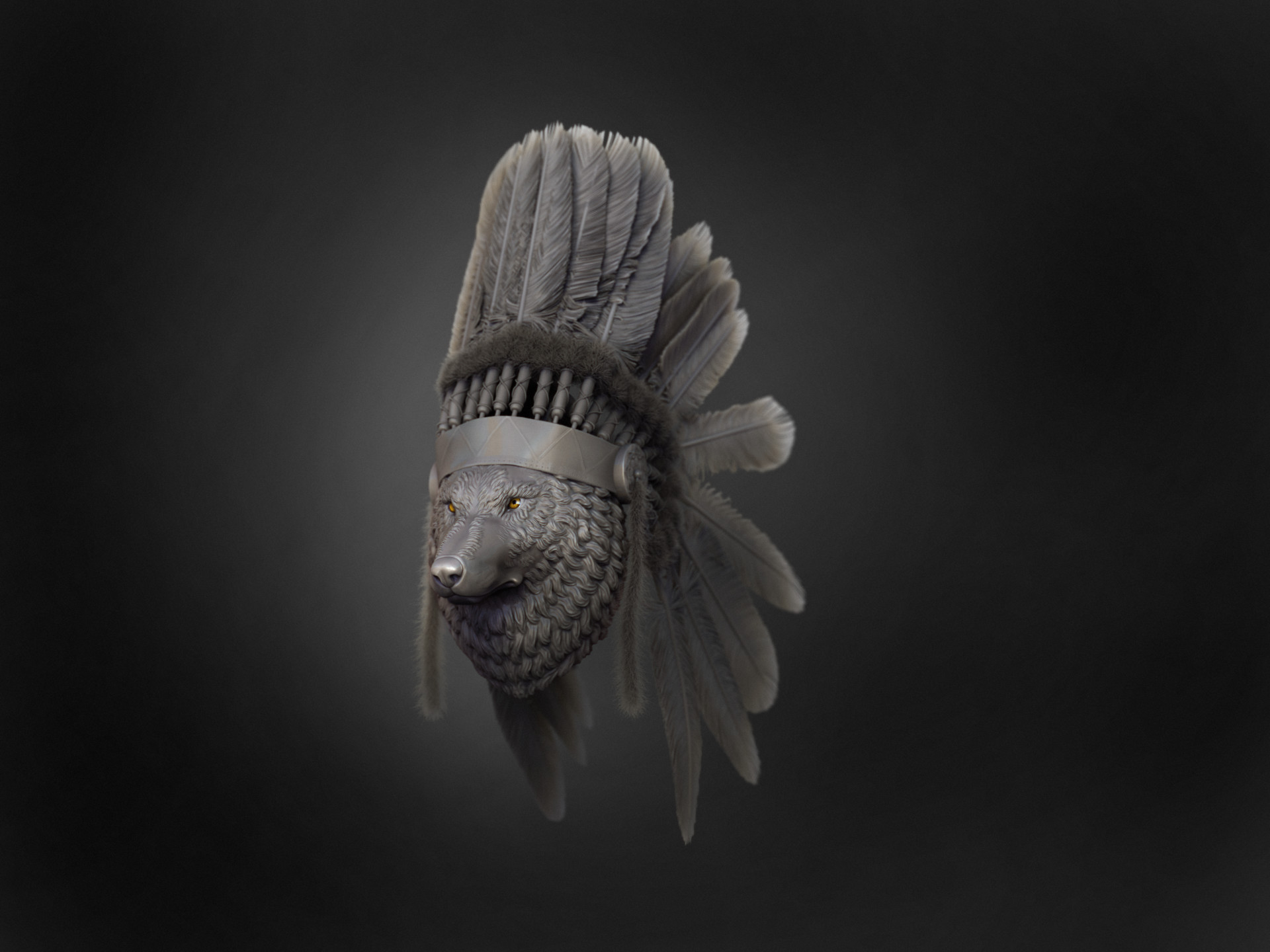 ArtStation - Shamanic Wolf