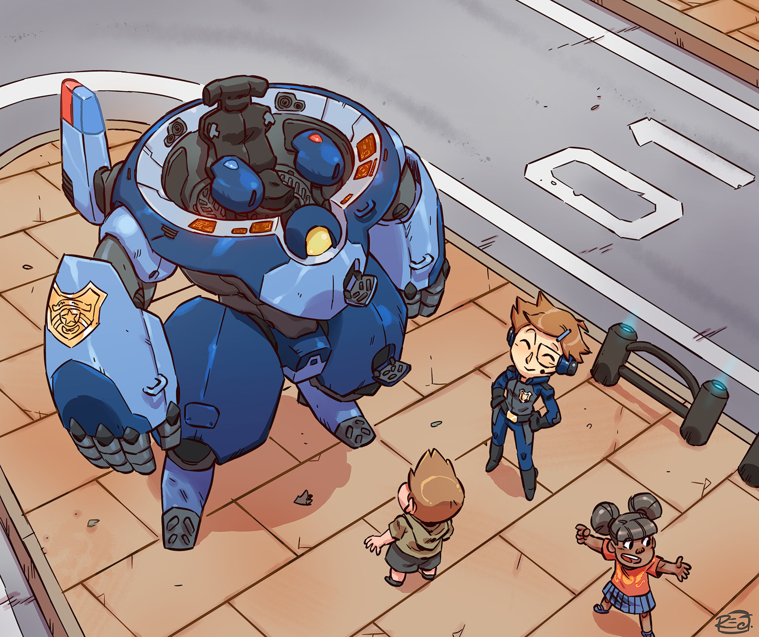 ArtStation - Police Mecha.