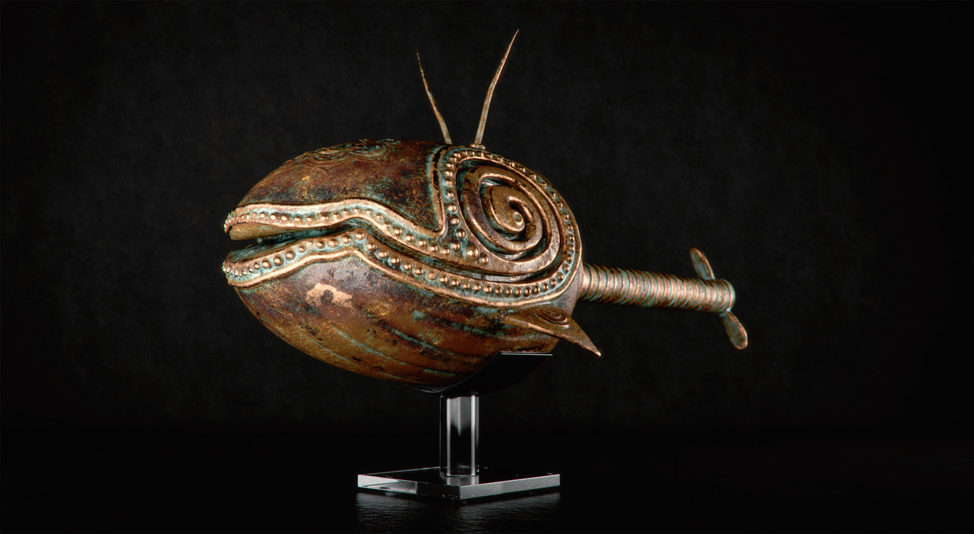 ArtStation - Fish Head Artifact Studio Shots