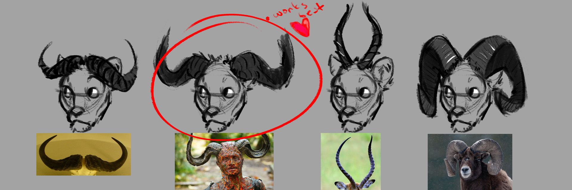 manticore head drawing