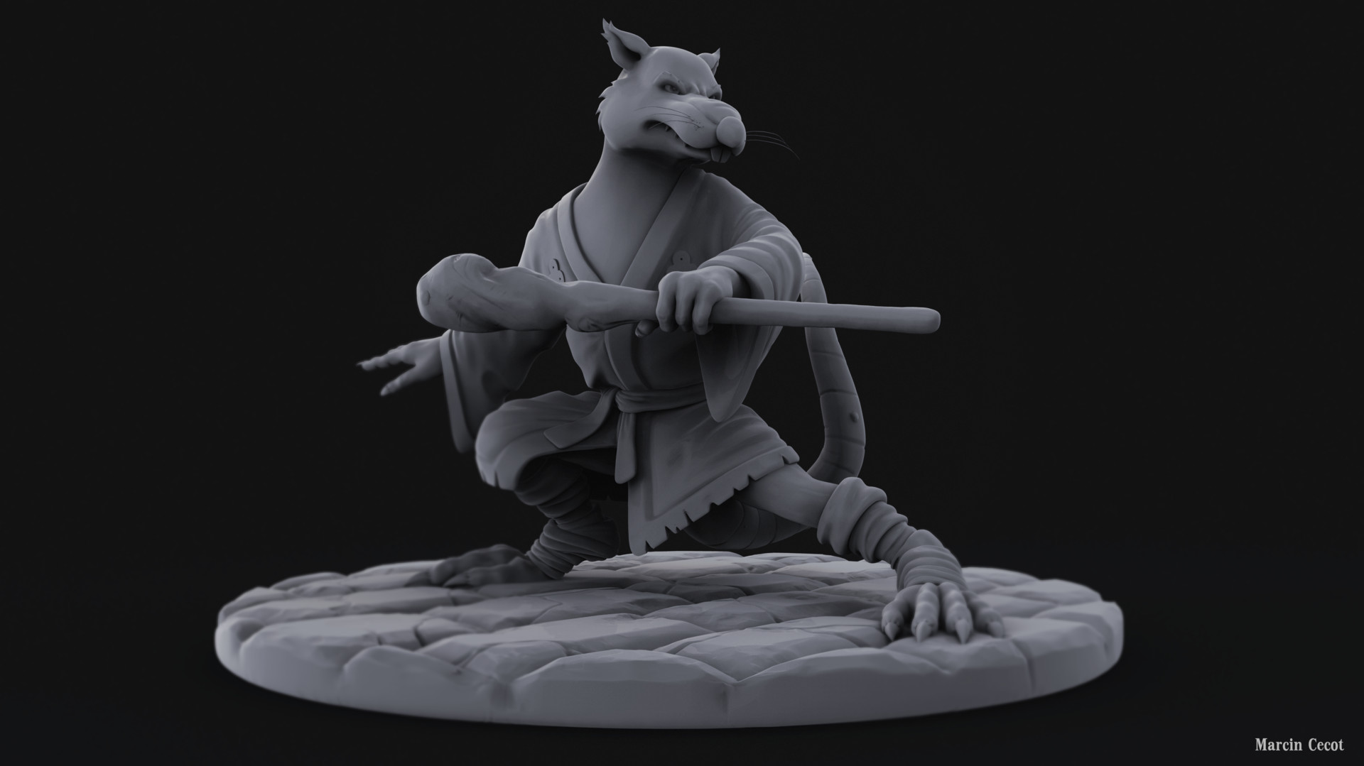 ArtStation - Splinter figure from TMNT - Zbrush