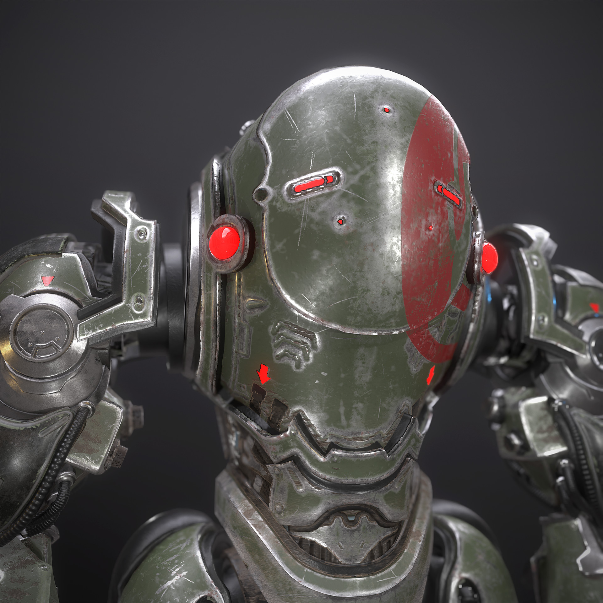 Salvatore Ditrani - Texturing - Substance Painter - Green and Black Robot