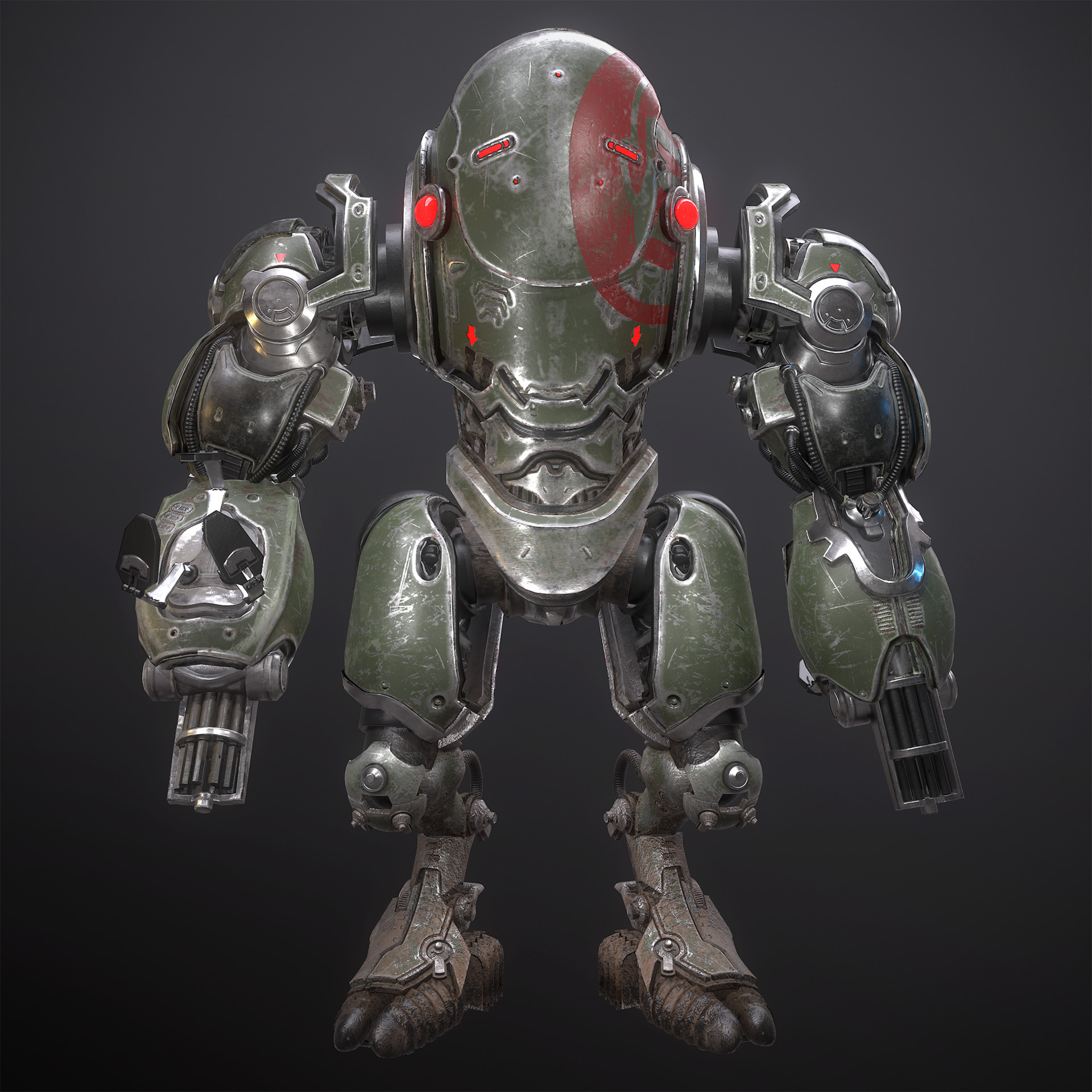 Salvatore Ditrani - Texturing - Substance Painter - Green and Black Robot