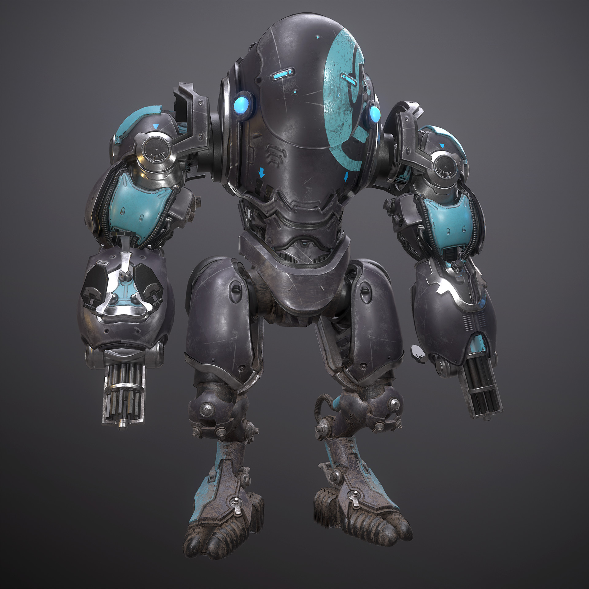 Salvatore Ditrani - Texturing - Substance Painter - Green and Black Robot