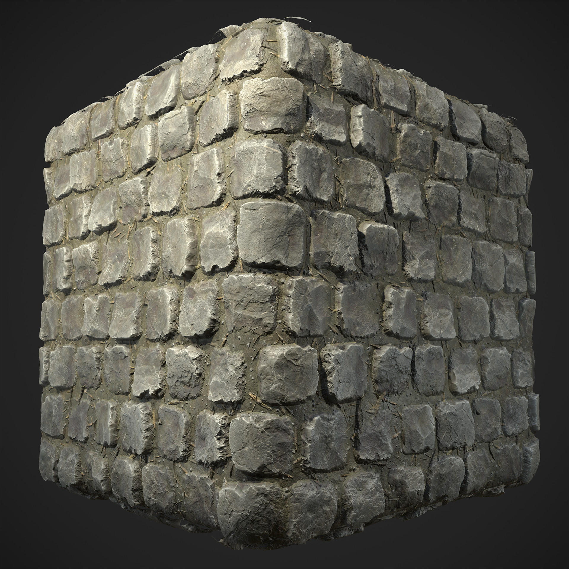 ArtStation - PBR Substance Material - Cobblestone / Italian San Pietrini