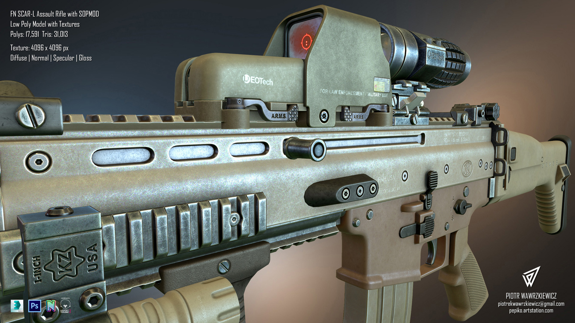 Piotr Wawrzkiewicz - FN SCAR-L Assault Rifle with SOPMOD (2014)