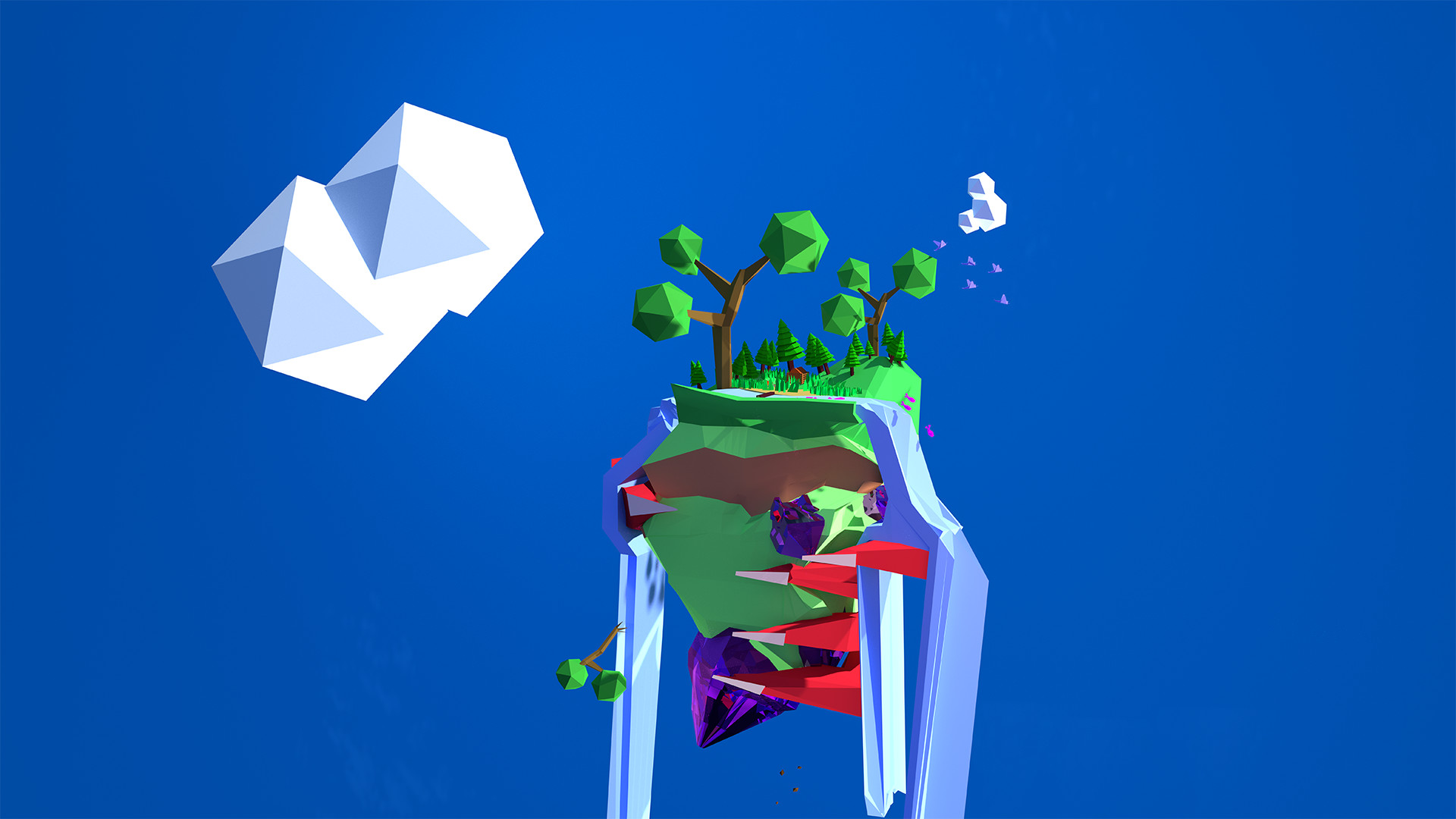 ArtStation - Floating Island low poly