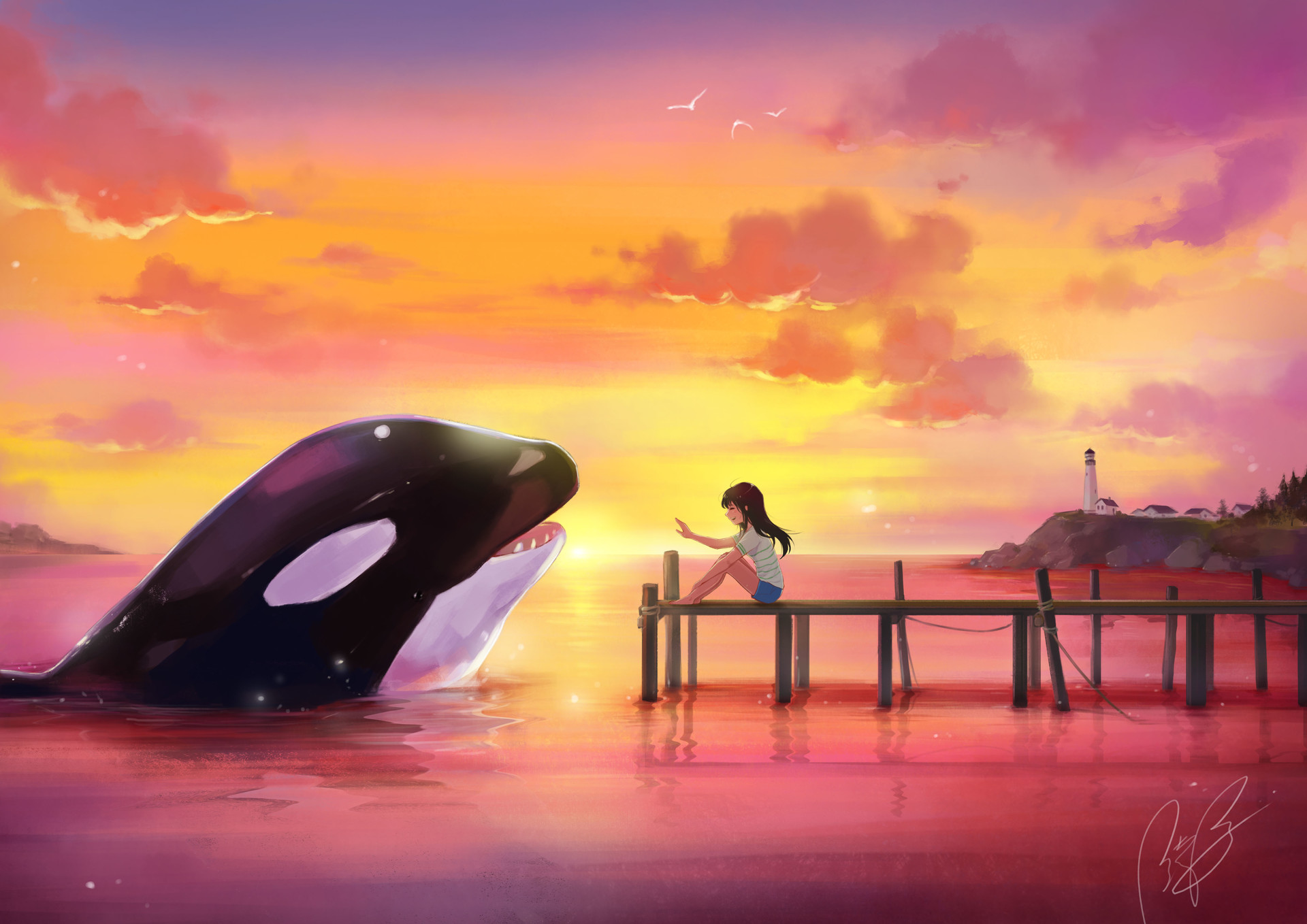 ArtStation - My whale friend