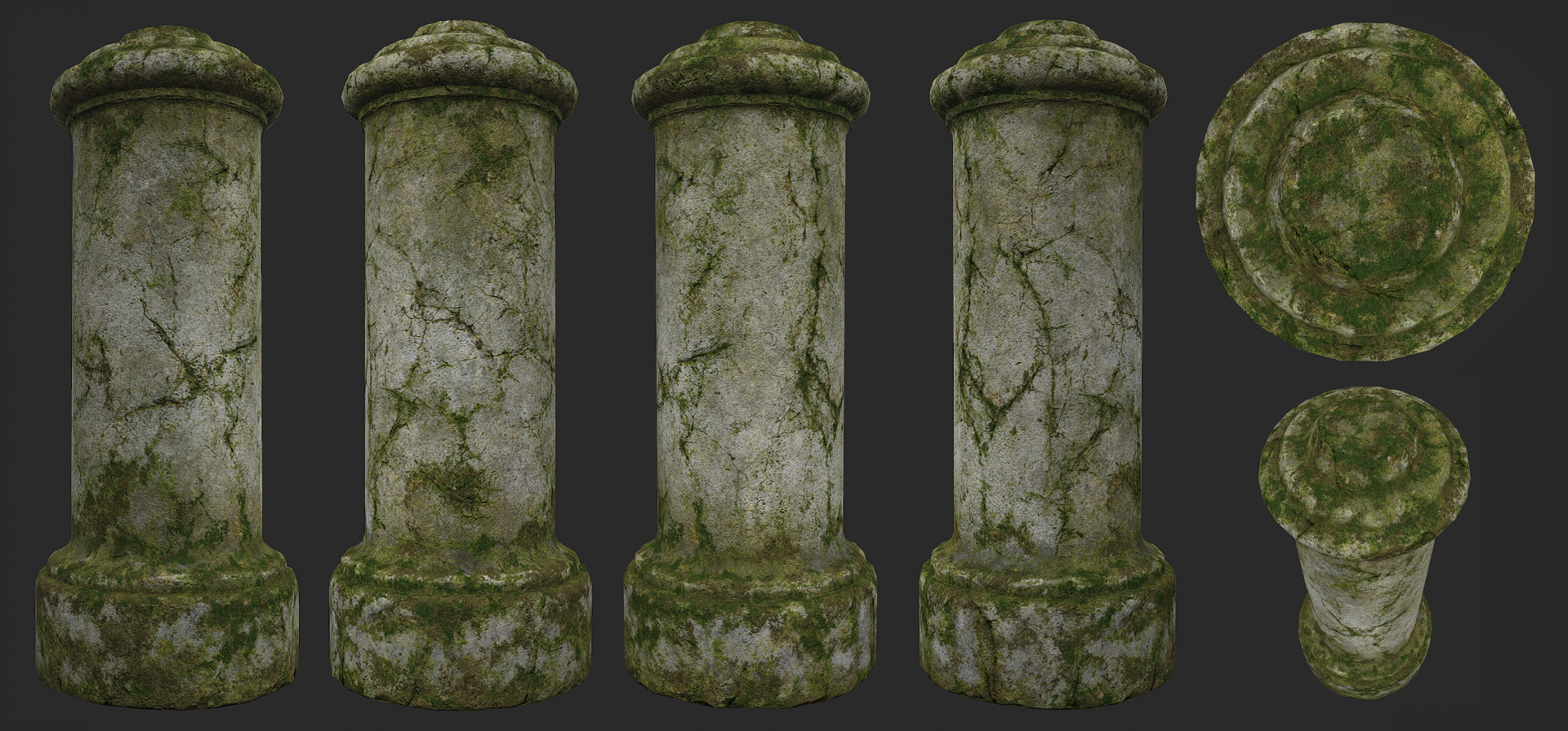 ArtStation - Damaged Pillar [Modeling, Texturing], Suman Bag