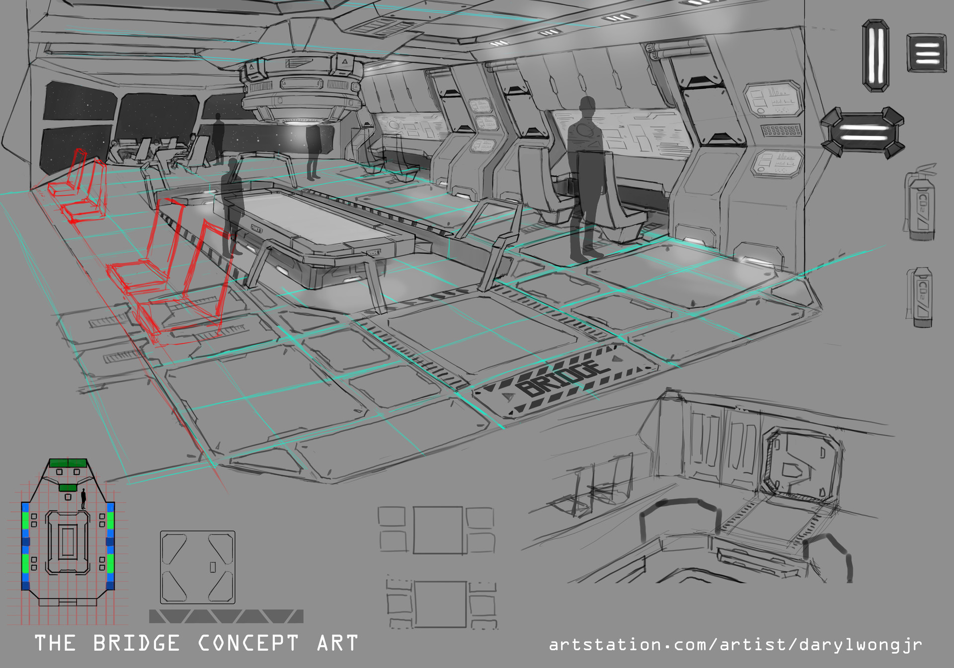 Starship Bridge Concept Art