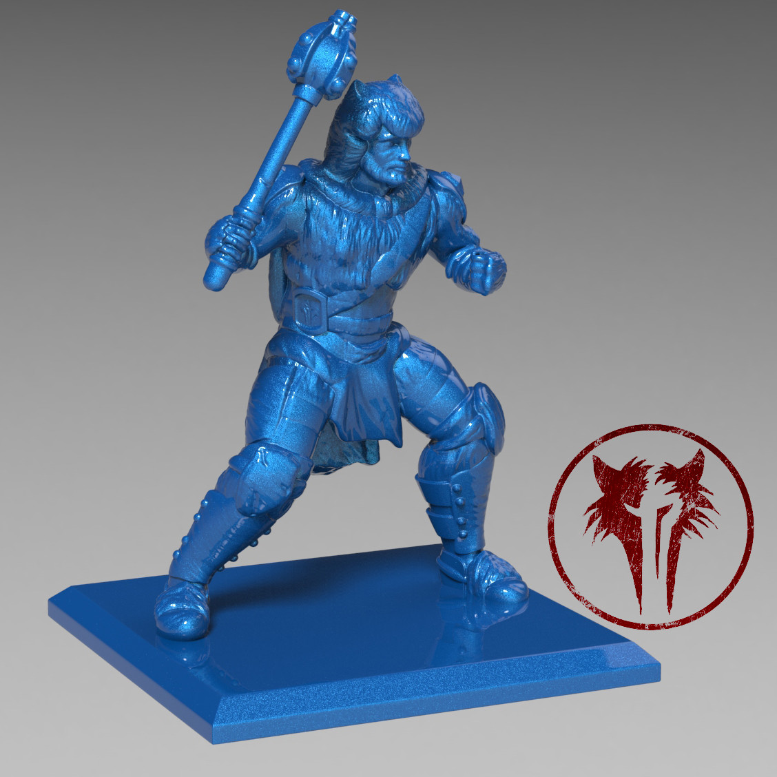 ArtStation 3d Model For A Board Game Barbarian Warrior ArtStation 3d Model For A Board Game Barbarian Warrior