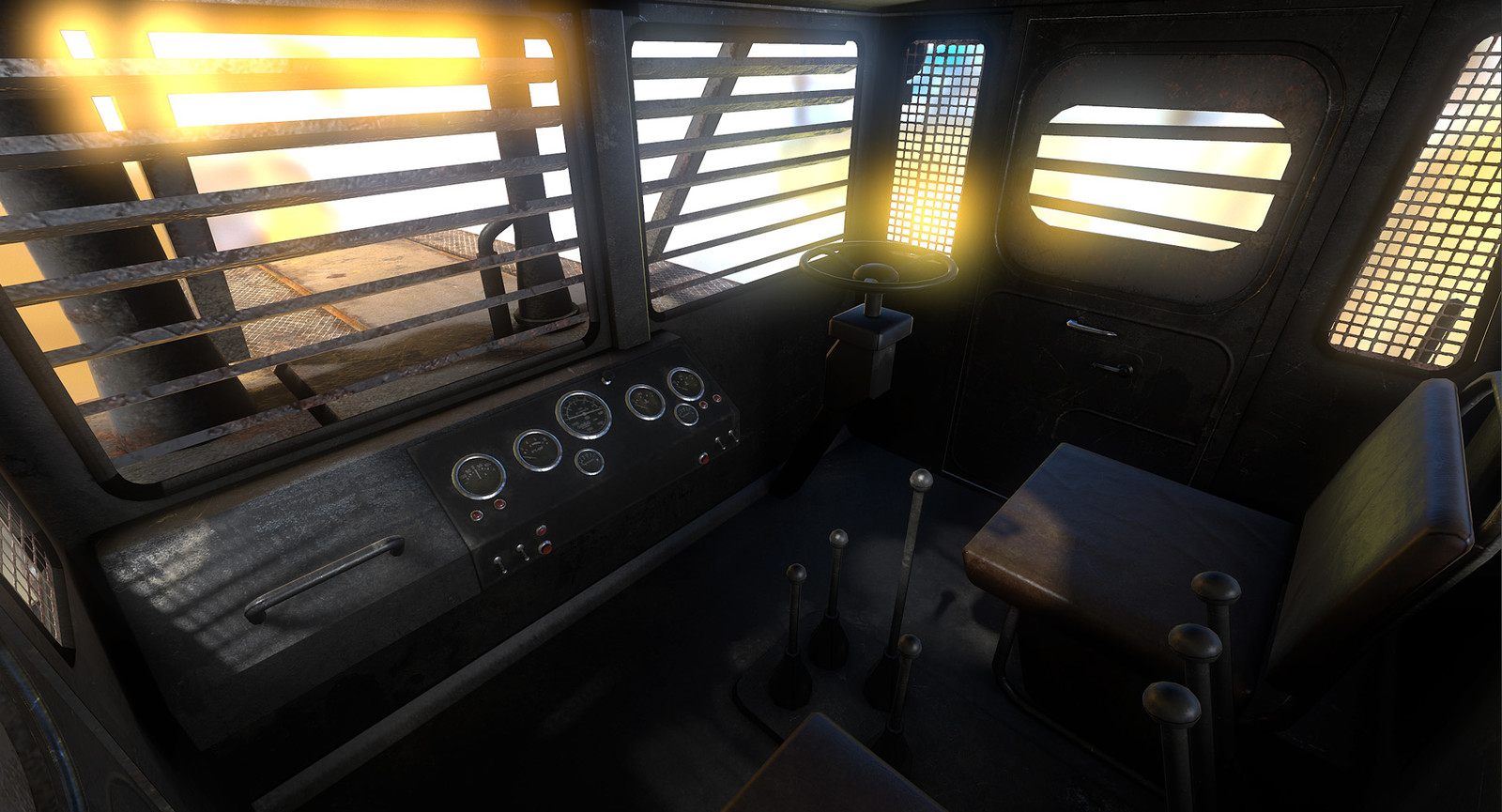 Serhii Ryzhkov - Post-apocalypse Tractor (Low-Poly)