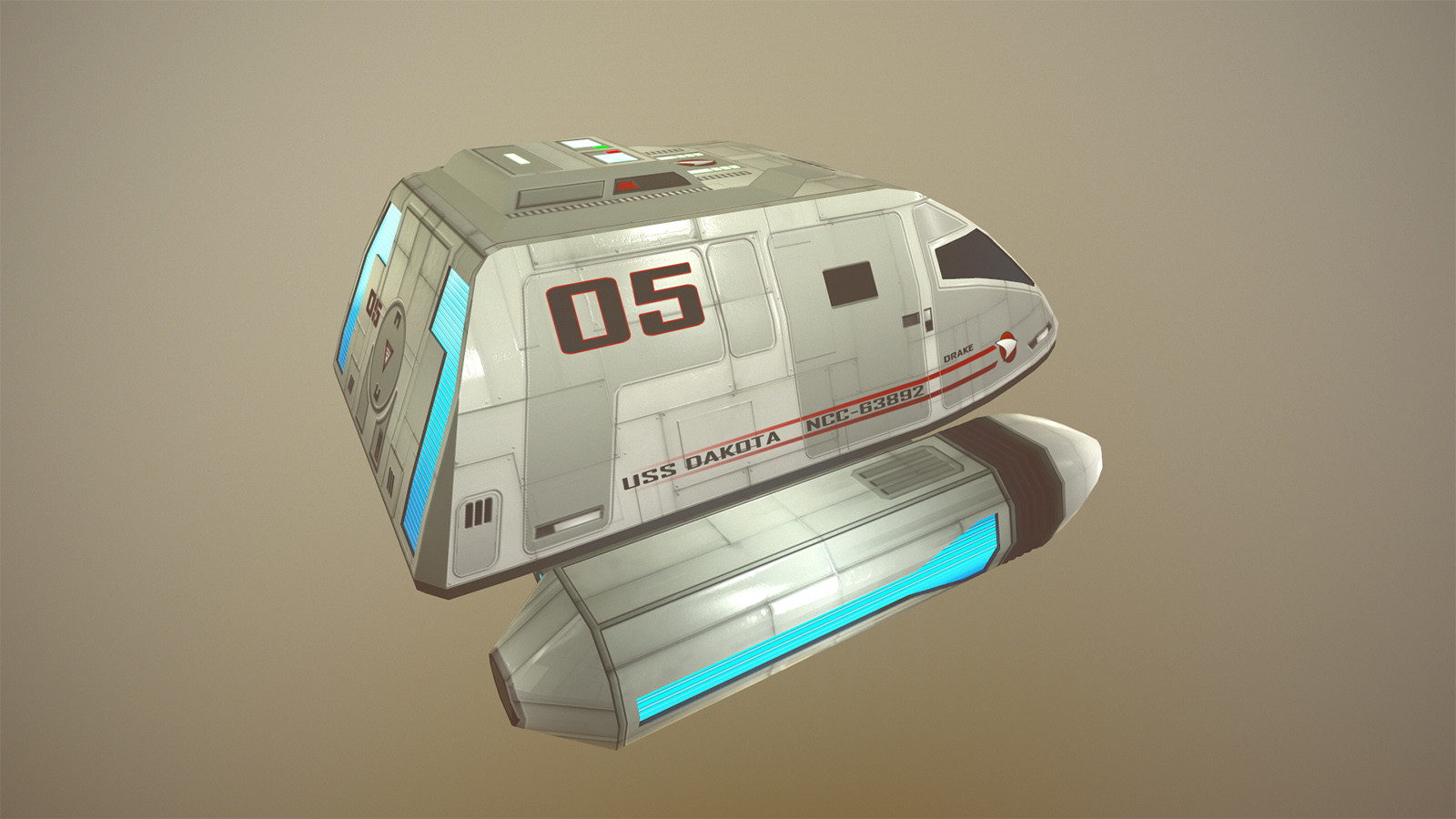 Nick Heitzman - Federation Shuttlepod - Star Trek Fan Art
