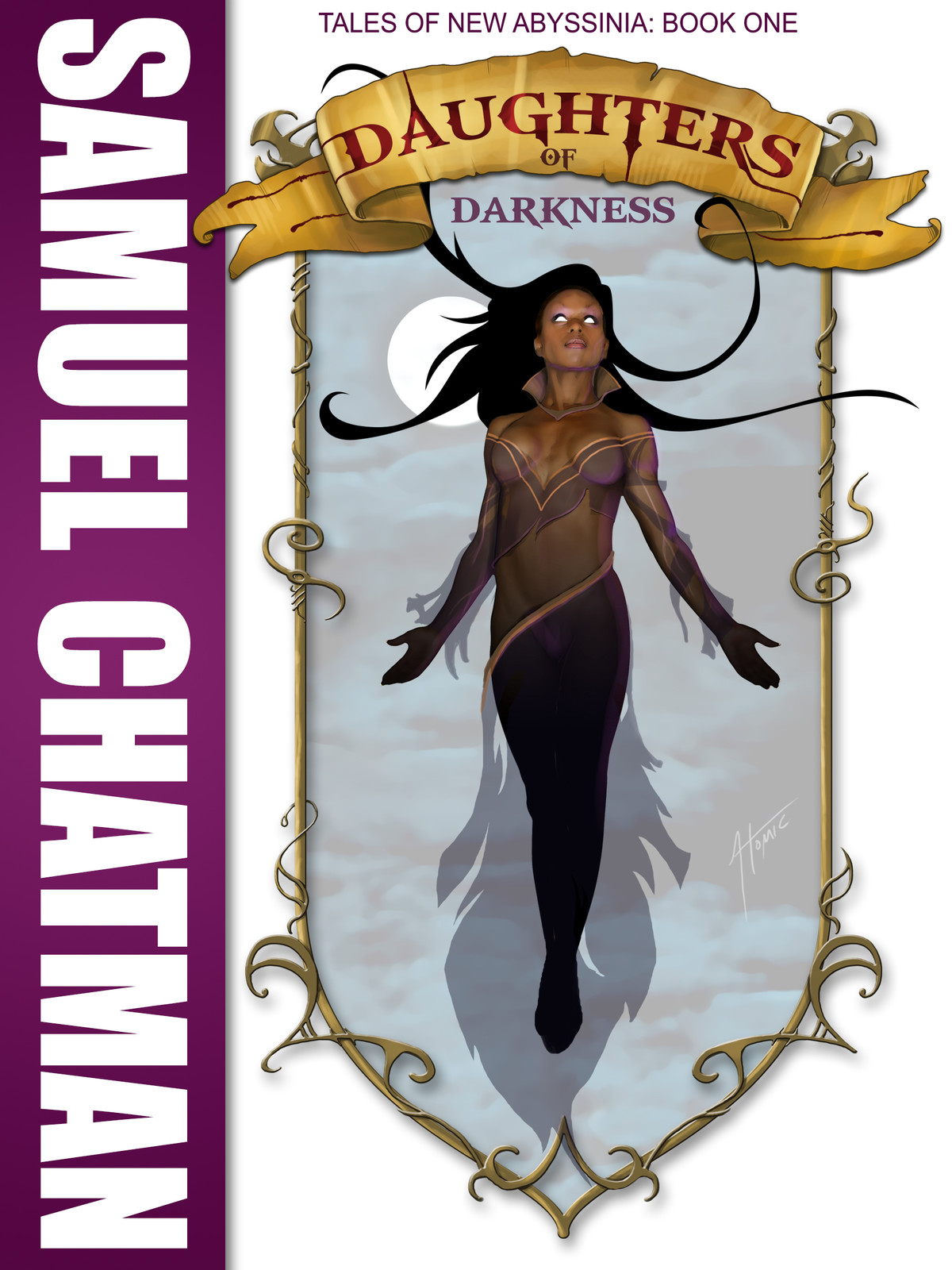 Johnny Atomic - Cover for Daughters of Darkness by Samuel Chatman