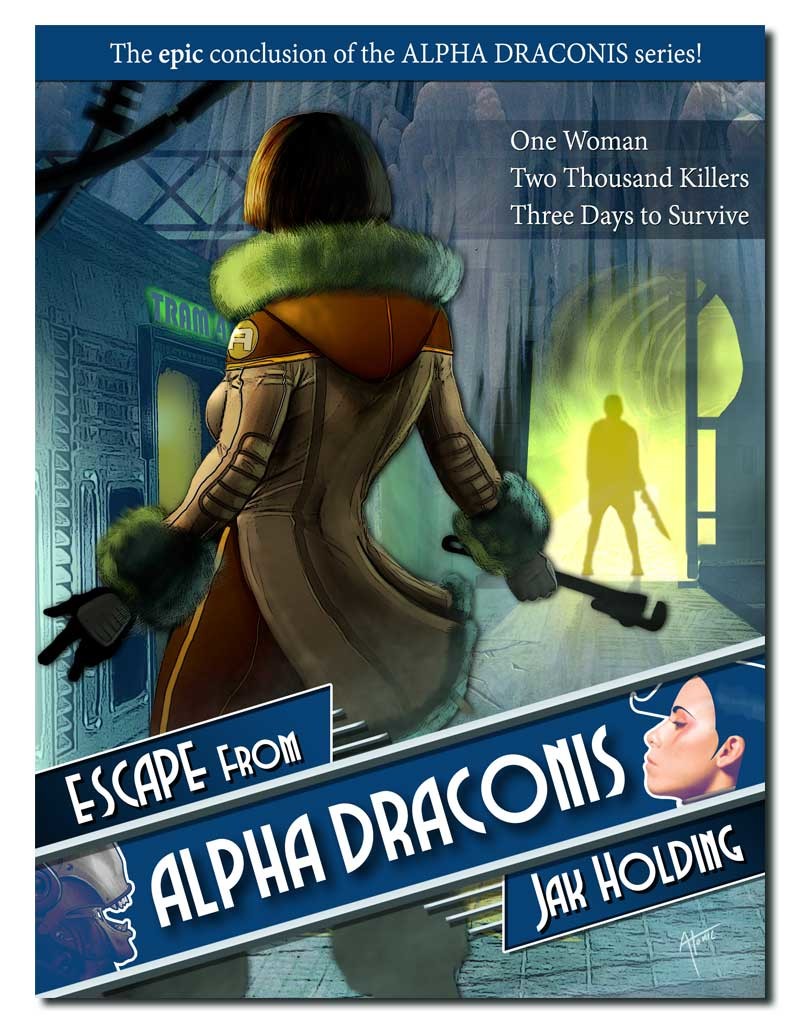 ArtStation - Cover for Escape From Alpha Draconis by Jak Holding
