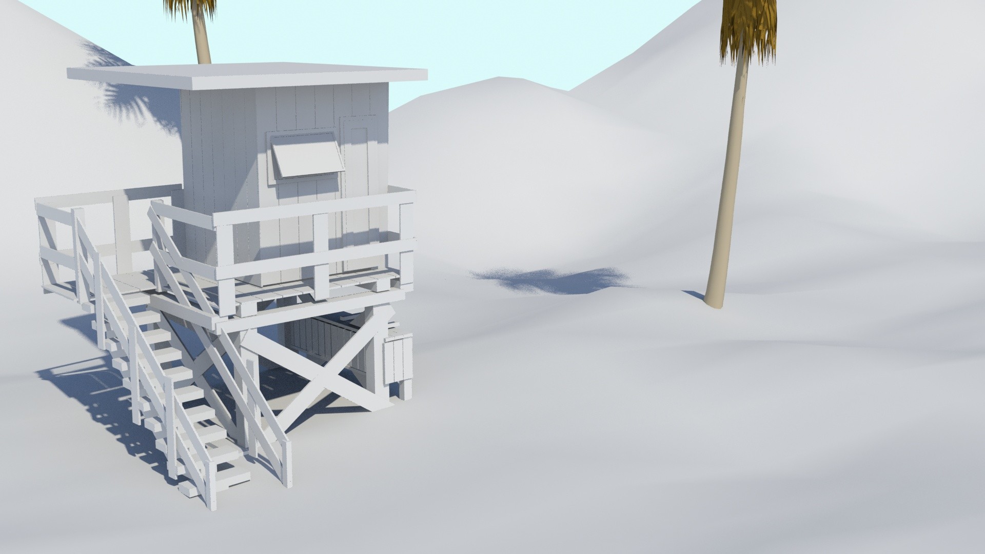 ArtStation - Lifeguard tower
