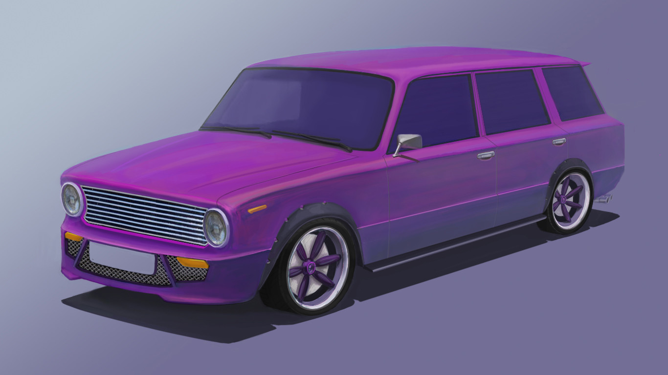 ArtStation - My work, VAZ 2102