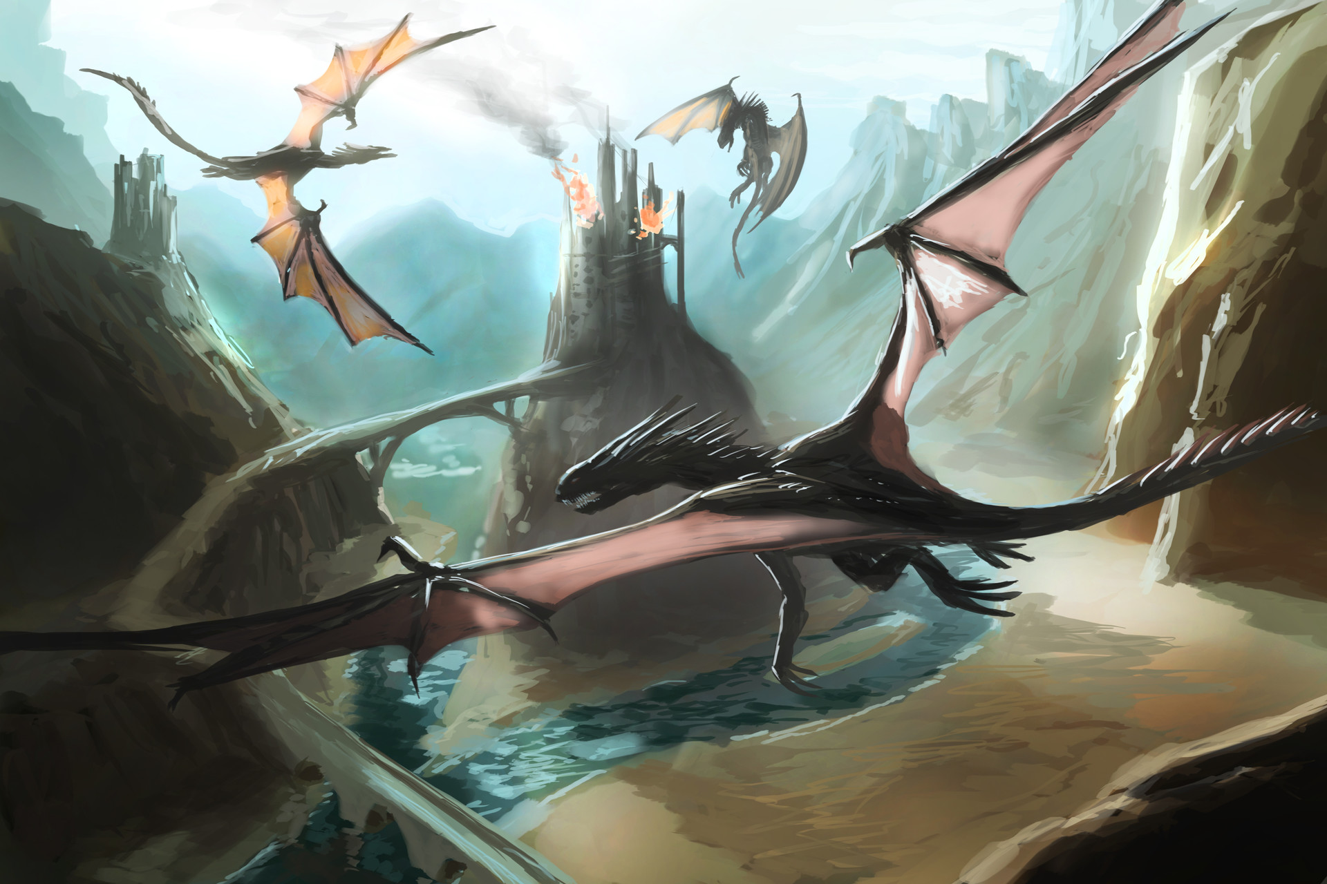 ArtStation - Attack of the Dragons