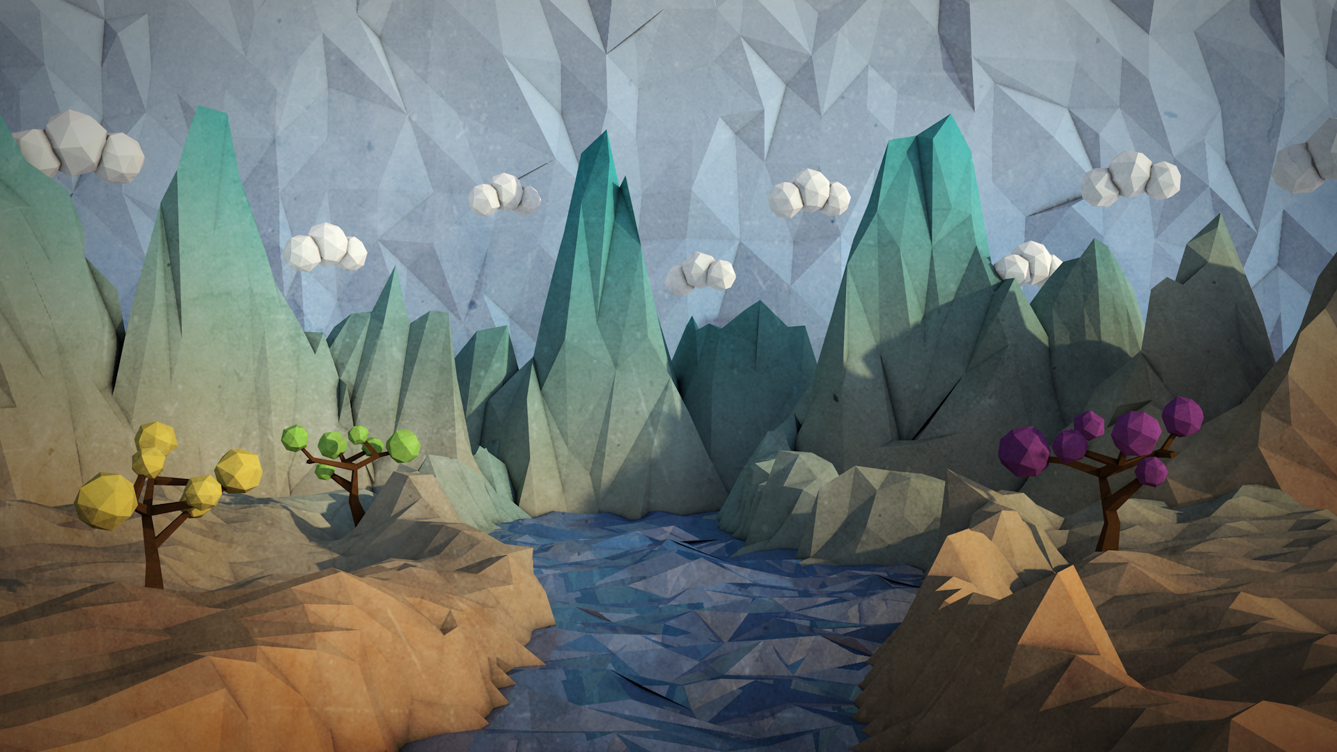 ArtStation - Mountain Scene