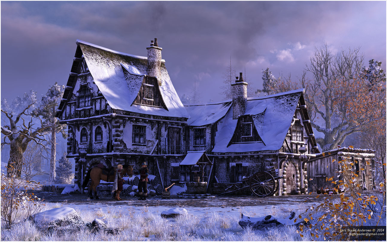 ArtStation - Tavern In Winter Mood