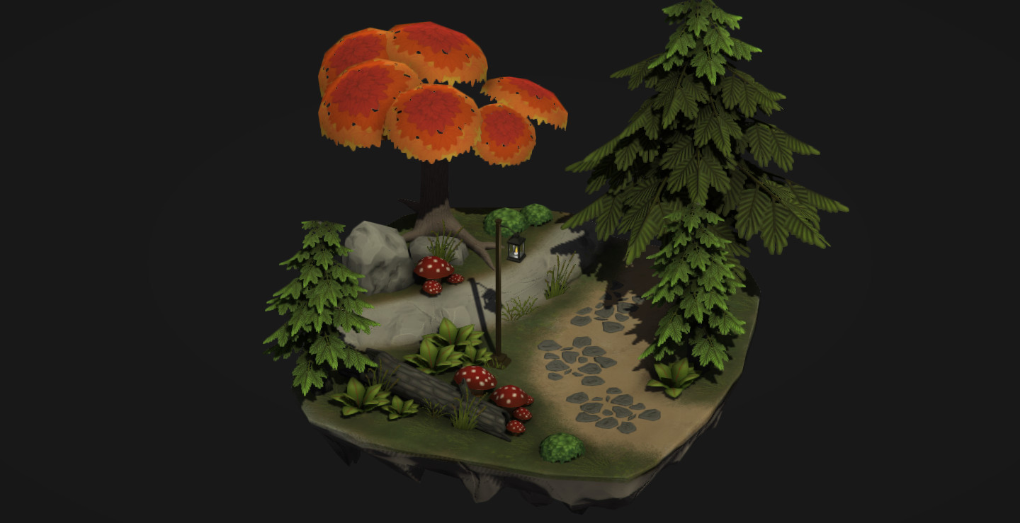 ArtStation - Low Poly Stylized Scene