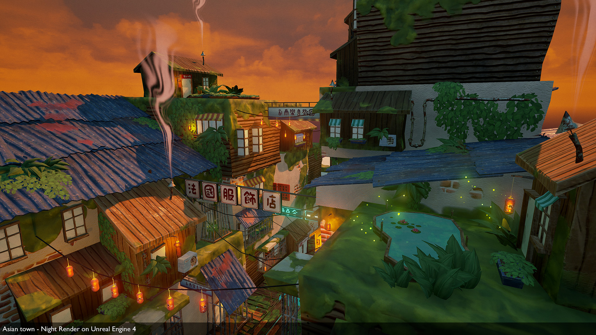 ArtStation - Asian town