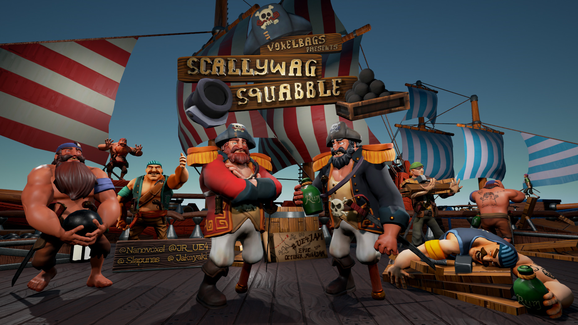 ArtStation - UE4 Megajam 2016 - "Scallywag Squabble" Promo artwork