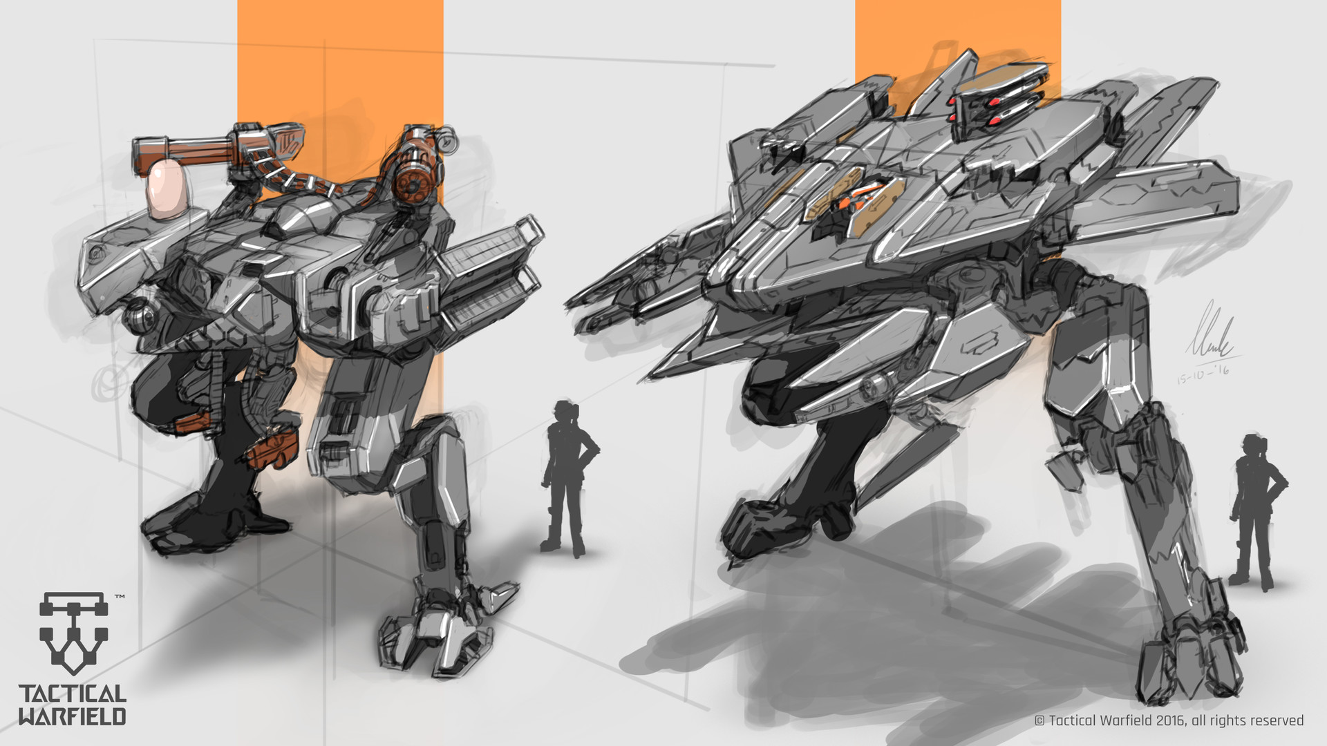 ArtStation - Tactical Warfield - Mech sketches #1