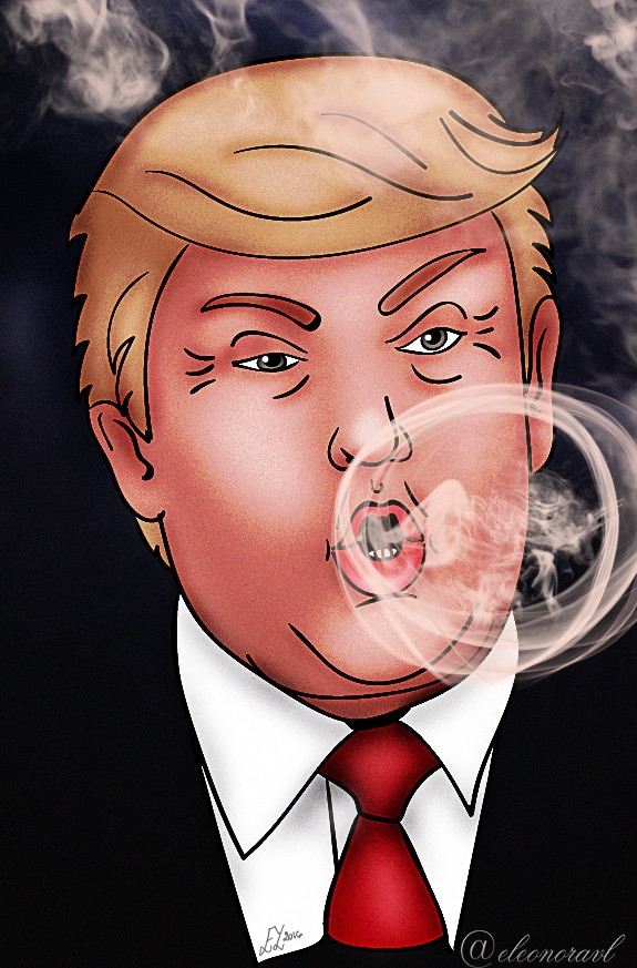 ArtStation - Donald Trump smoking