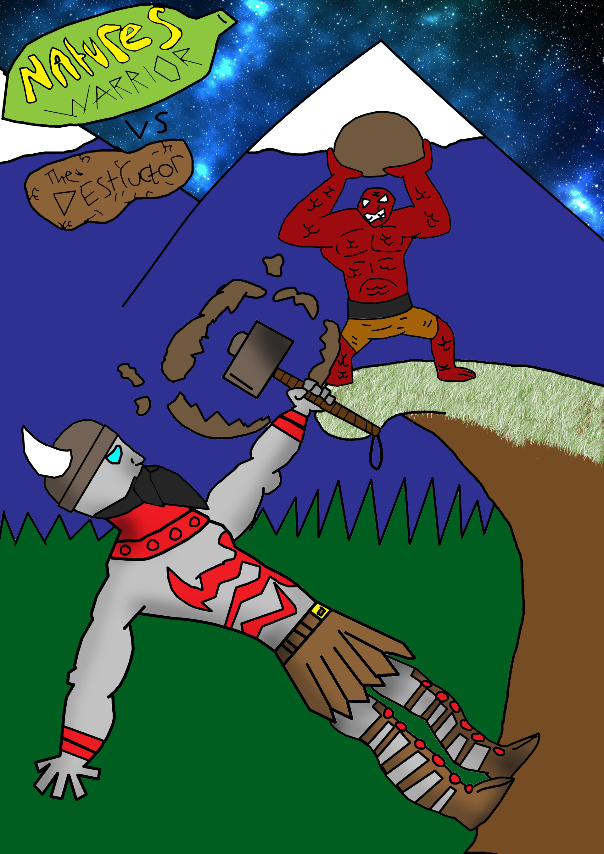 ArtStation - Natures warrior front cover