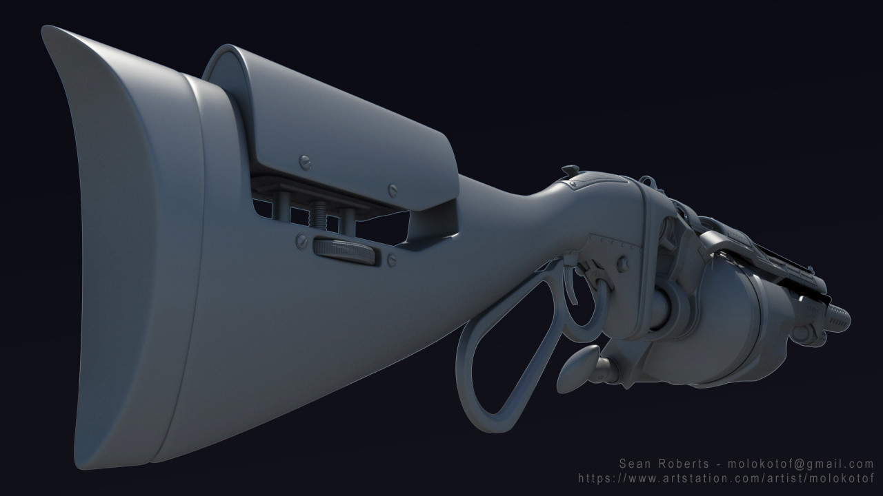 Sean Roberts - High Poly - Big Bore Revolving Lever Action Shotgun