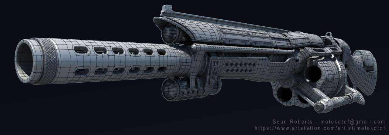 Sean Roberts - High Poly - Big Bore Revolving Lever Action Shotgun